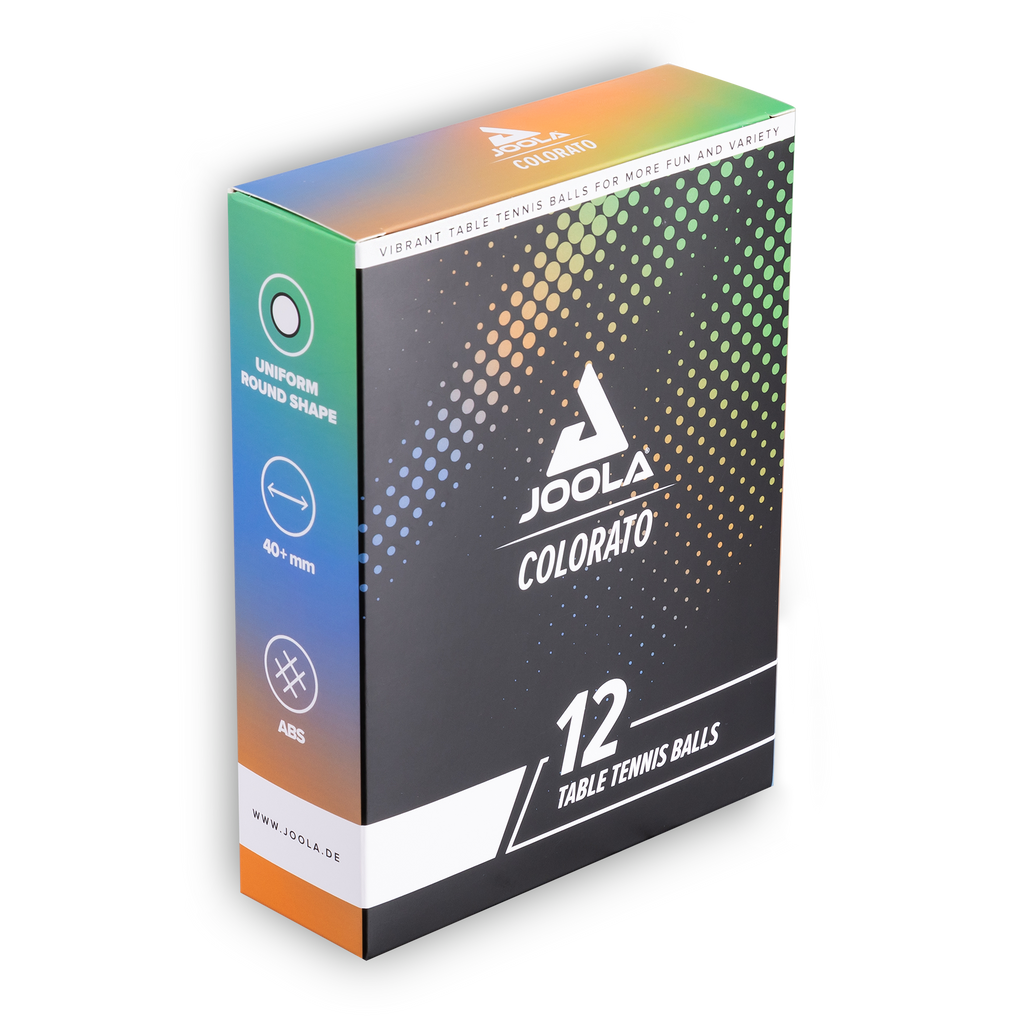 JOOLA Ballset COLORATO 12-pack – Colorful table tennis balls for more fun