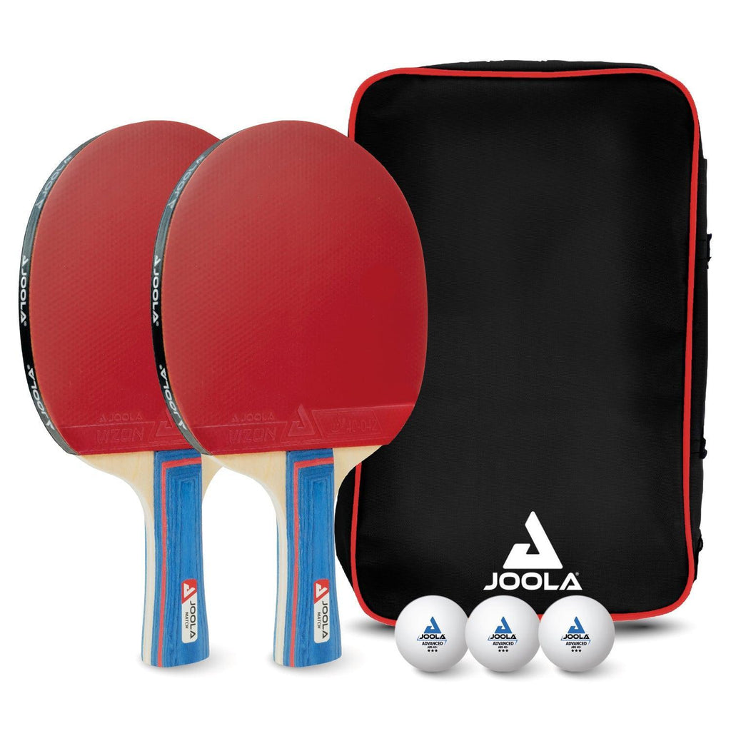 JOOLA Duo Table Tennis Set – 2 Match Paddles and 3 Balls in Storage Bag